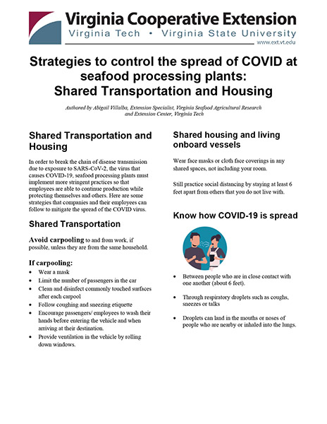 COVID-19 RESOURCES – VIMS MAP – VASG Aquaculture Tool