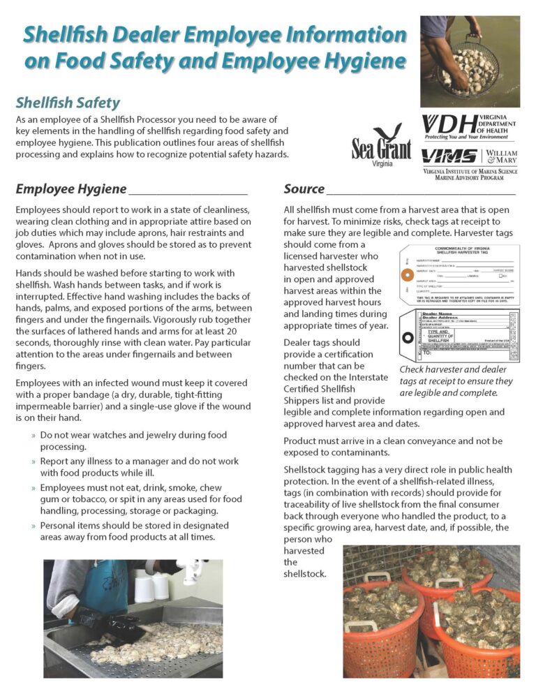 VDH DSS REQUIREMENTS – VIMS MAP – VASG Aquaculture Tool